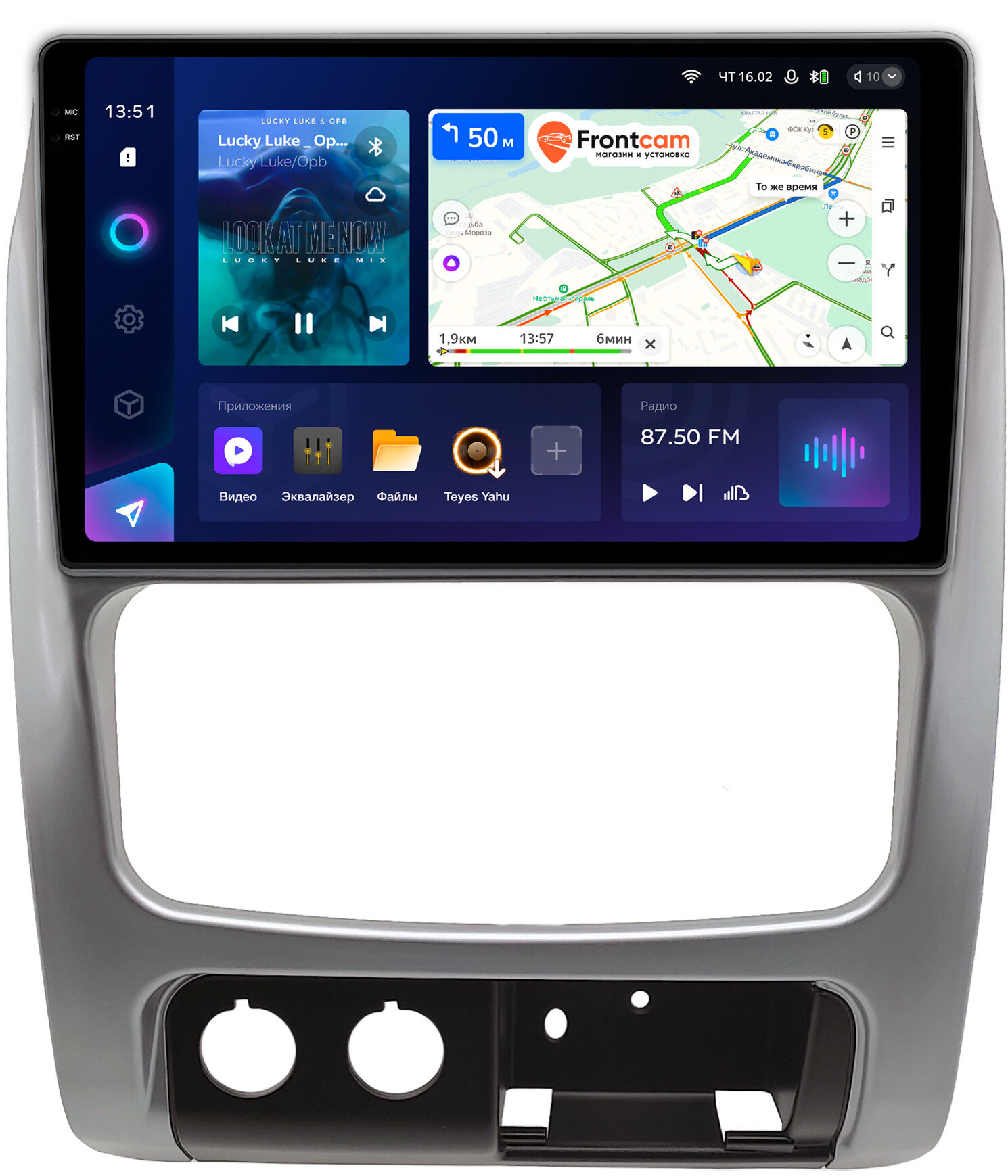 Штатная магнитола Teyes CC3 2K 4/64 9.5" RM-9-0046 Jeep Cherokee 3 (KJ), Liberty (North America) 2001-2007 (серебряная) Android 10 (4G-SIM, DSP, QLed)