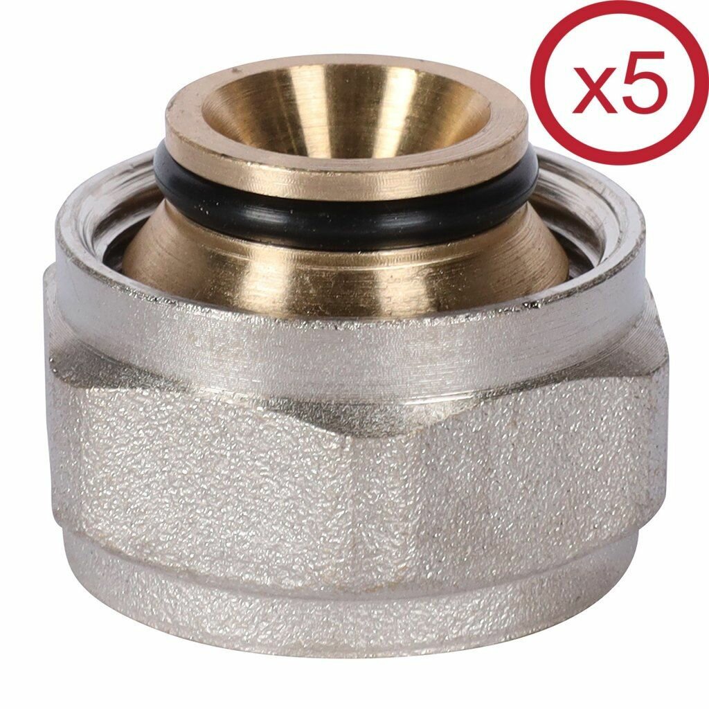 Фитинг компрессионный евроконус для труб PEX-AL-PEXb 16х2,0х3/4 (RFC-1021-001620) (5 шт)