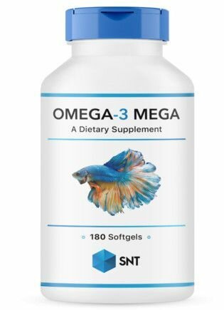 SNT Omega-3 Mega softgel 330EPA/220DHA Омега-3 Мега 1400мг для иммунитета, 180 капсул