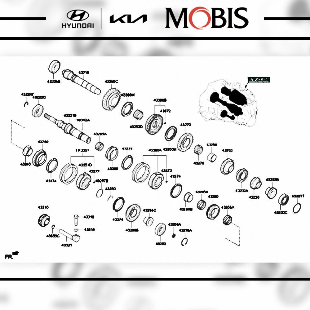 Болт М8 4 шт. для Hyundai Accent, Creta, Elantra, Getz, I10-I40, Santa Fe, Solaris, Sonata; Tucson; KIA Ceed, Optima, Rio, Sorento, Soul, Sportage / арт. 4321322600 / бренд MOBIS