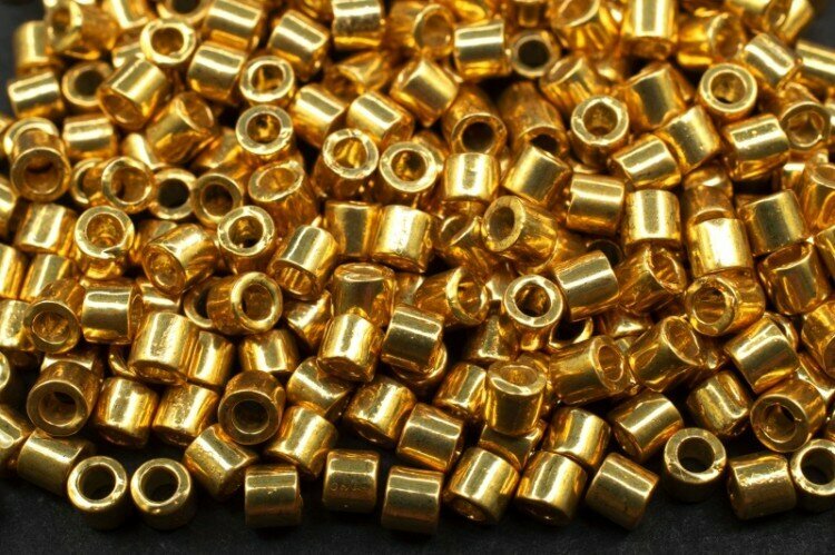 Бисер японский MIYUKI Delica цилиндр 8/0 DBL-1832 Duracoat Galvanized, золото, 5 грамм