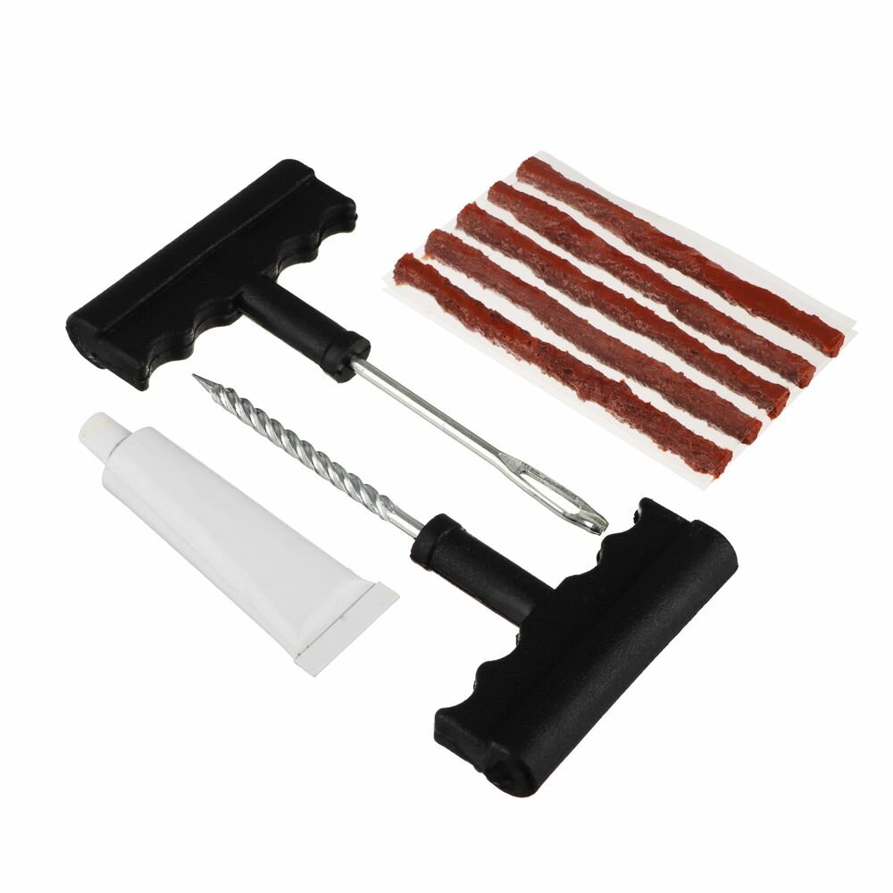 Набор для ремонта бескамерных шин №2: клей, 5 жгутов, T-инструмент, NEW GALAXY