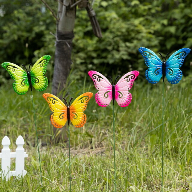 Набор садовых штекеров Бабочки Flugencio 69 см, 4 шт, Koopman, 557000960-набор