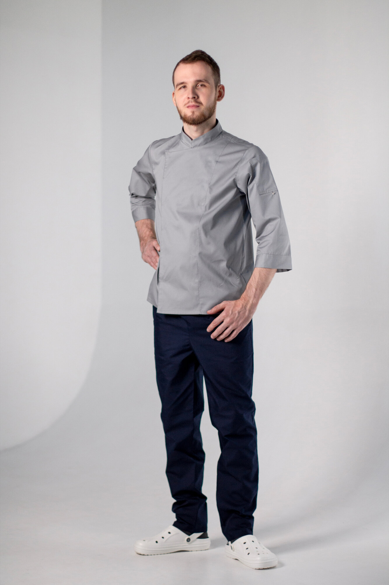 Китель поварской цв. серый, 48-50