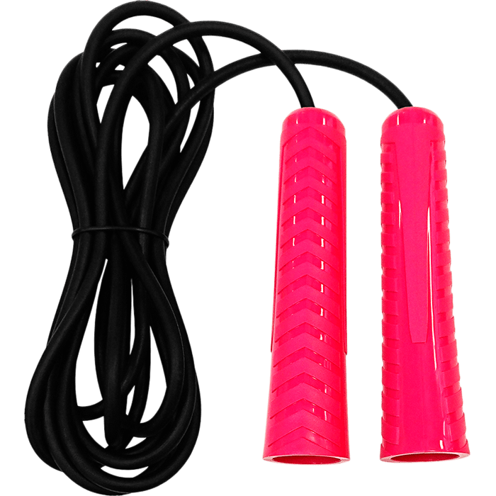 Скакалка Fortius "Rose", регулировка длины, черный/розовый, шнур 3 м