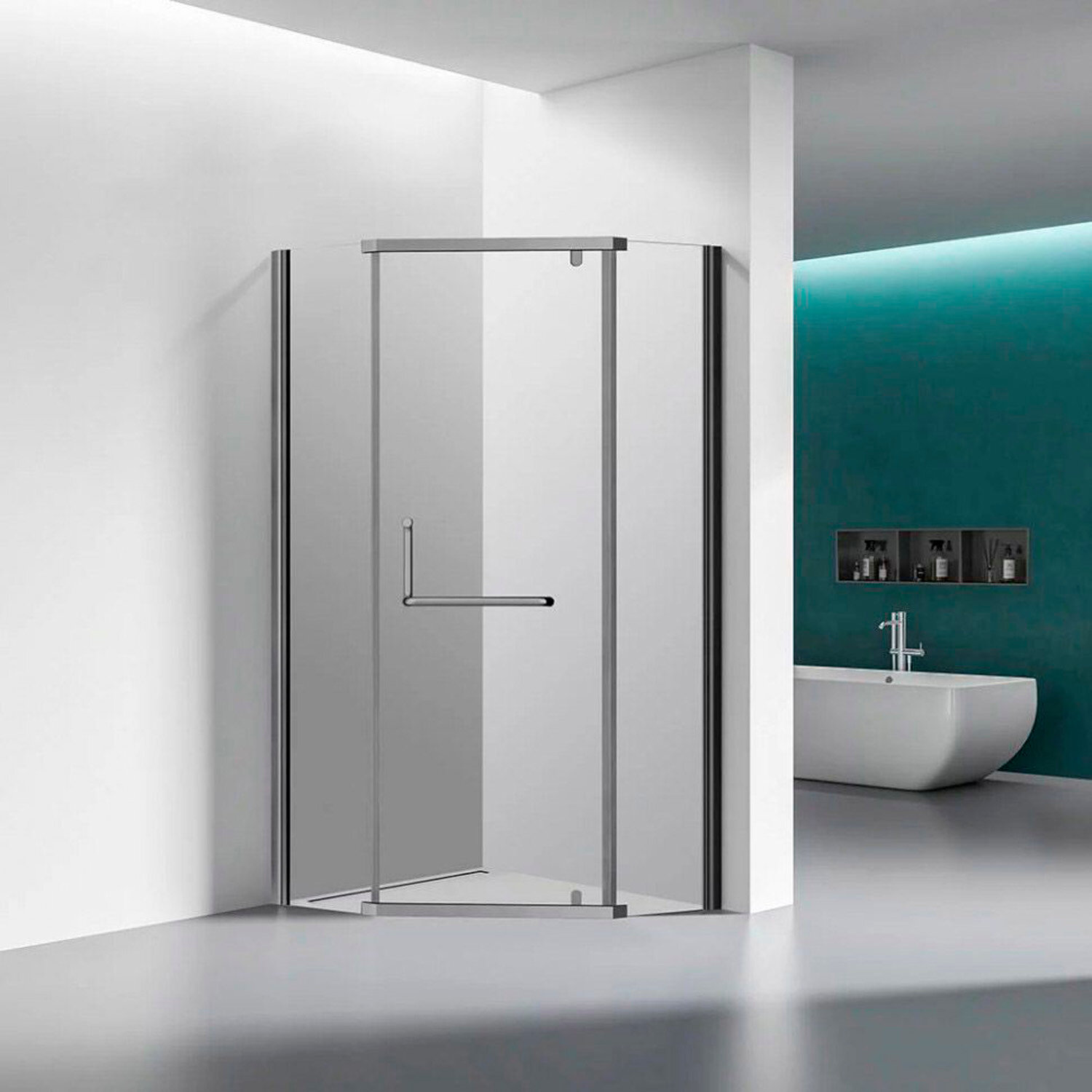 Душевой угол Veconi RV-36GR RV36GR-80-01-C5 Стекло прозрачное/6 мм