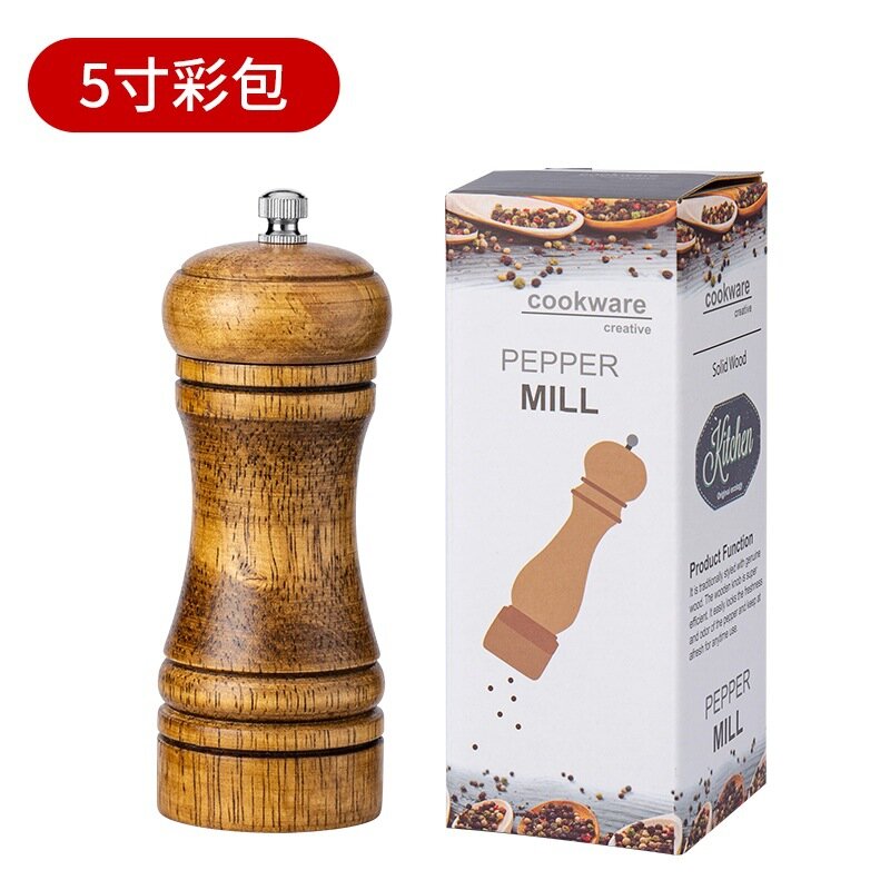Ручная мельница 5inch 8inch 10inch для перца, мельница из дуба, сычуаньский перец, свежемолотый порошок перца, банка для приправ, мельница-бутылка