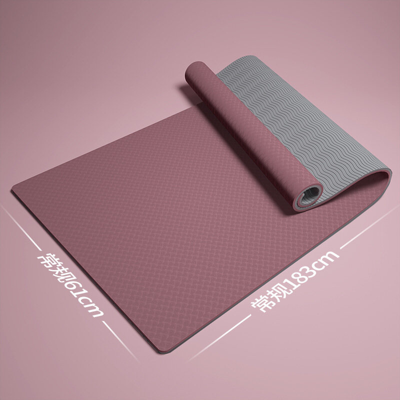⭐Коврик для йоги TPE, утолщенный коврик для йоги, коврик для танцев, домашний коврик для прыжков, нескользящий коврик для фитнеса⭐