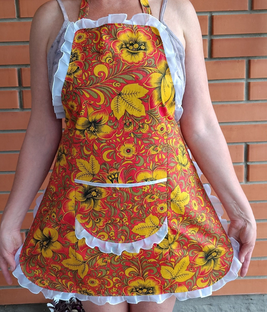 Фартук кухонный Хохлома