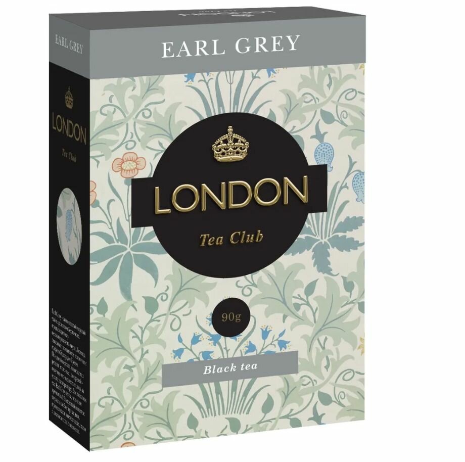 London Tea Club Чай листовой Черный с бергамотом Earl Grey,90 г