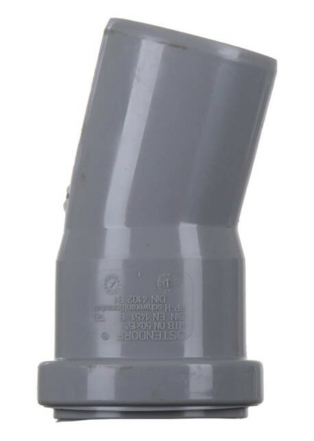 OSTENDORF отвод для внутренней канализации 50 мм, угол 15°, деталь для пластиковых труб