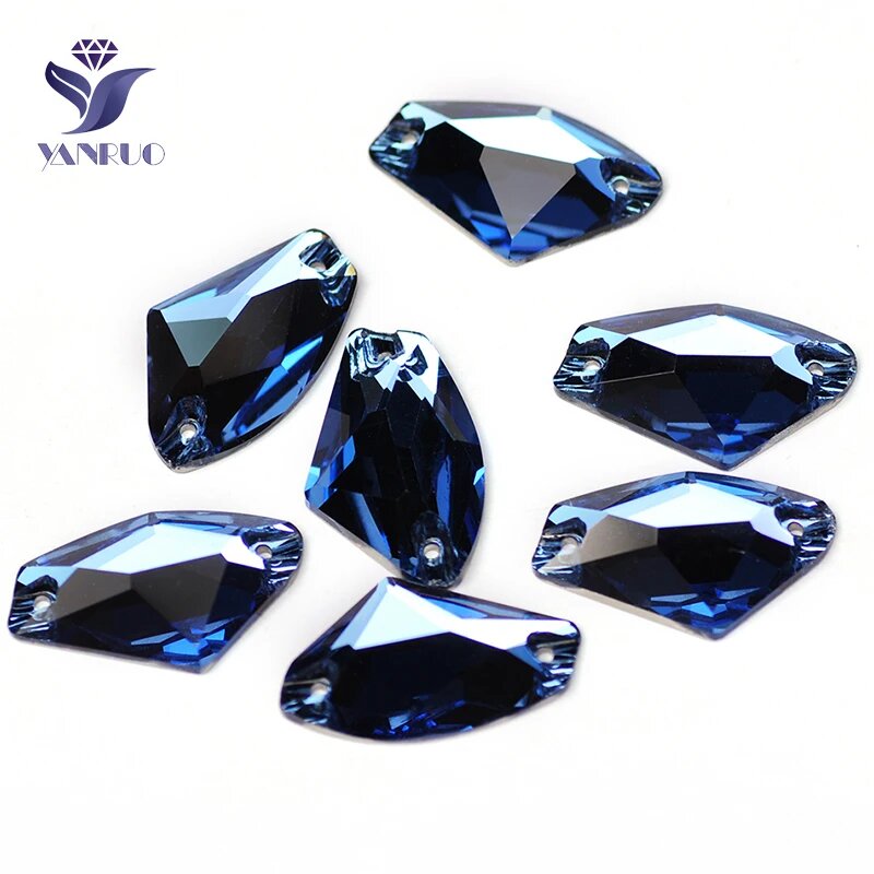 YANRUO кристаллы 9x14мм, темно-синий Sapphire, 30шт