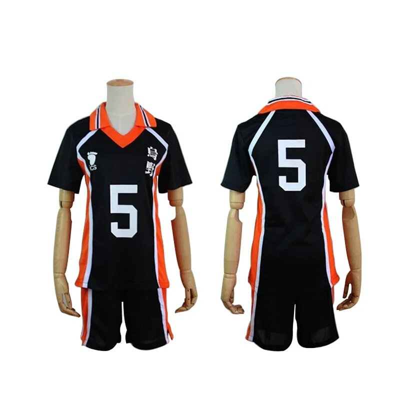 Футболка Haikyuu Karasuno, черный, karasuno-5