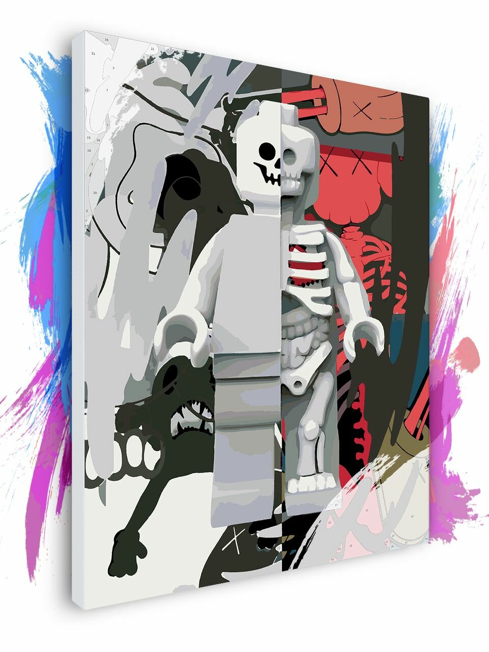 Картина по номерам на холсте Лего анатомия, 40 х 50 см