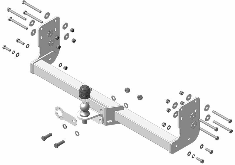 Фаркоп для Mercedes Sprinter (шасси) 2006-2018 гг. (оцинкованный) арт. ZM202FE