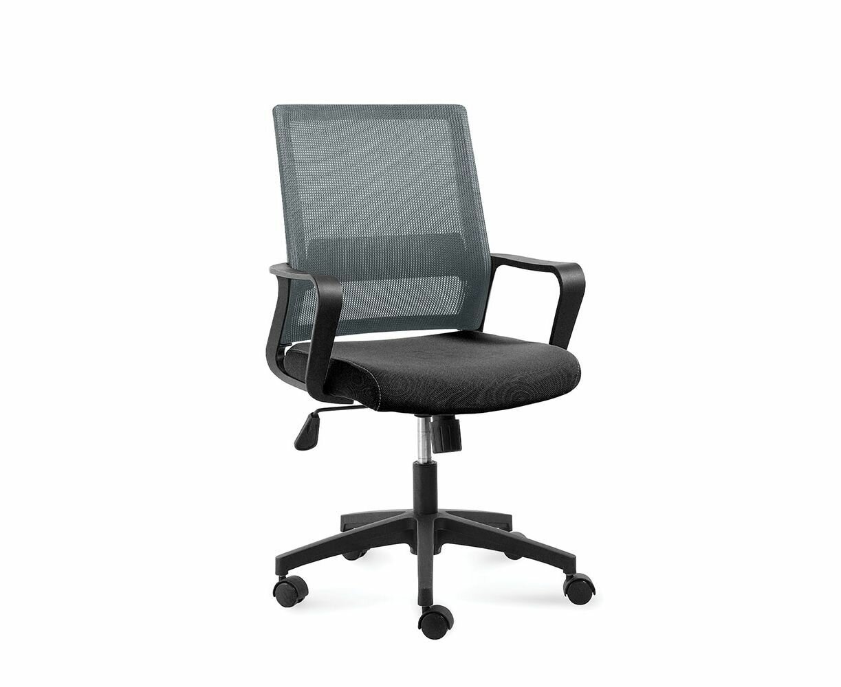 Компьютерное кресло Бит LB Norden черный, серый, ткань, пластик, металл, мягкое сиденье, с подлокотниками