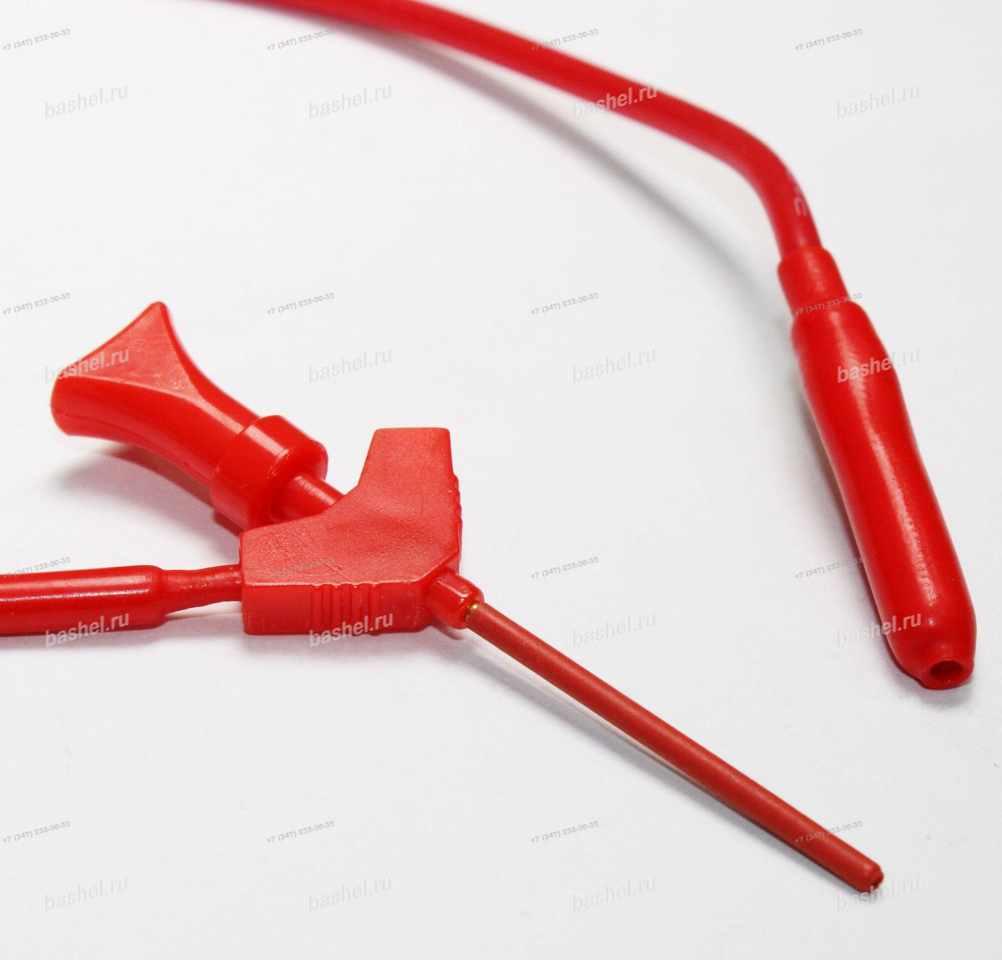 PTL2340C-R, Насадка на щупы мультиметра 2мм, микрозажим (красный)