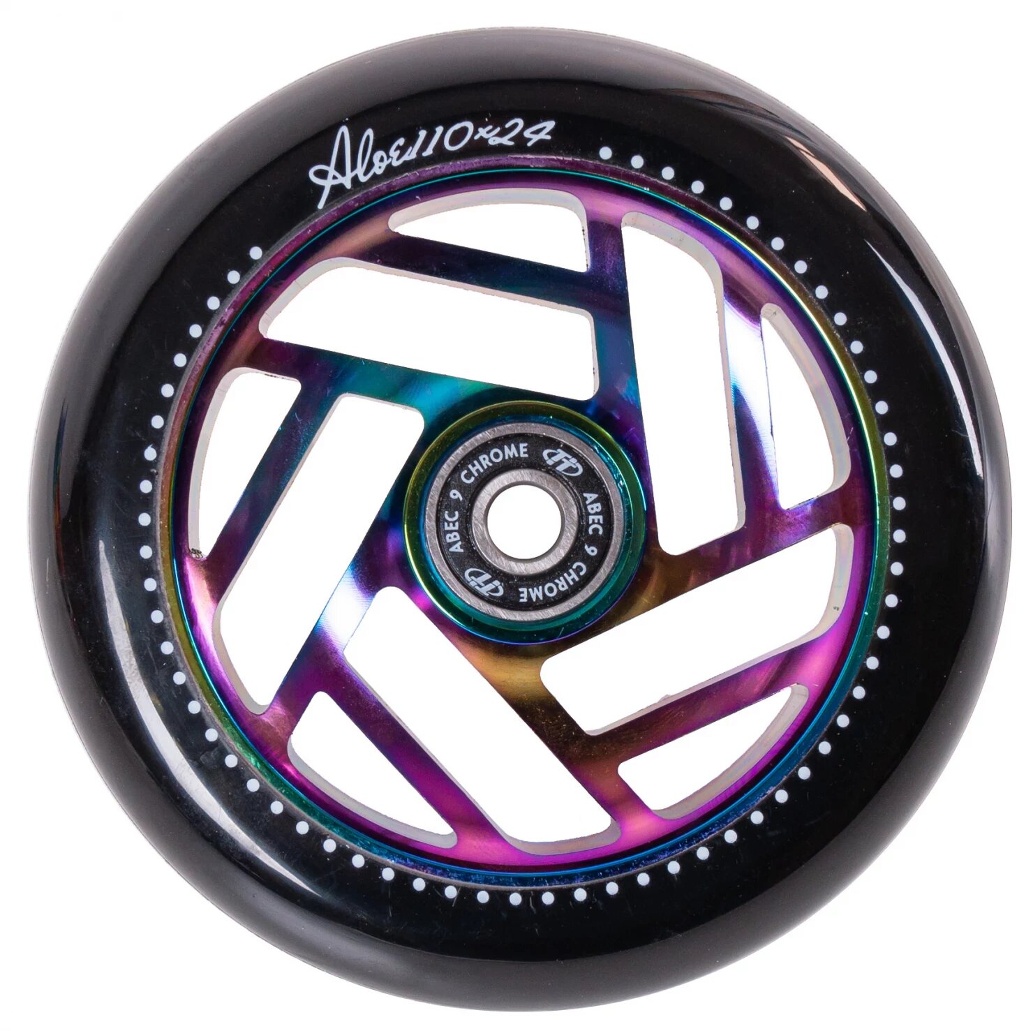 Колесо для трюкового самоката Tech Team TT 110 мм. Aloe Neochrome