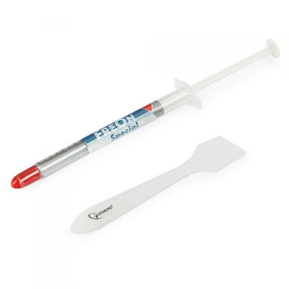 Термопаста Gembird GF-11-1.5, Шприц 2.5Вт/(м? К) 1.5г