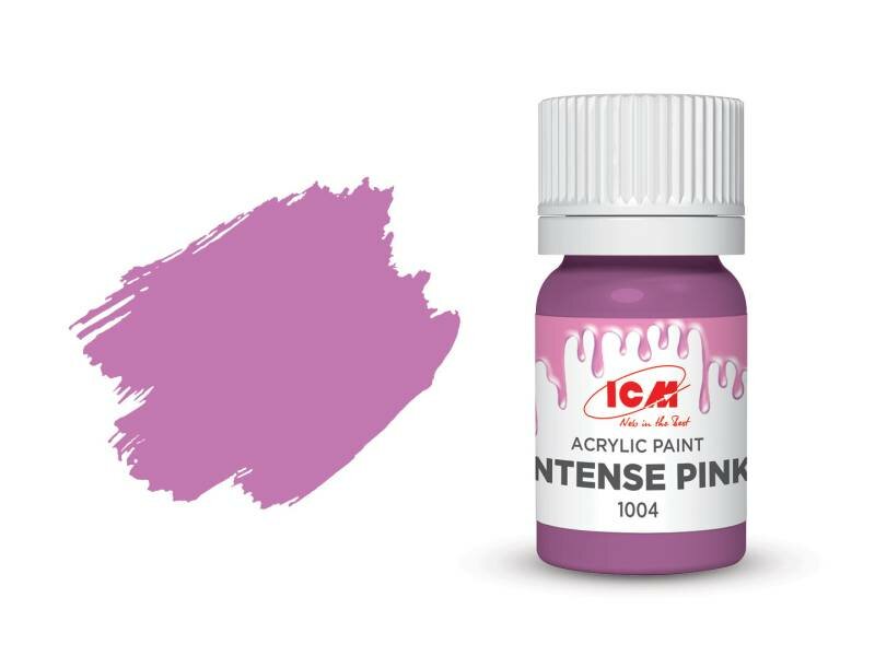 Акриловая краска ICM, Интенсивный розовый (Intense Pink), 12 мл