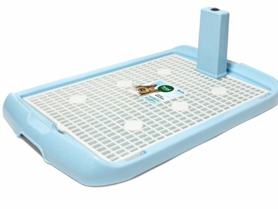 Triol Туалет PL002 для собак со столбиком, голубой, 60*40*4см