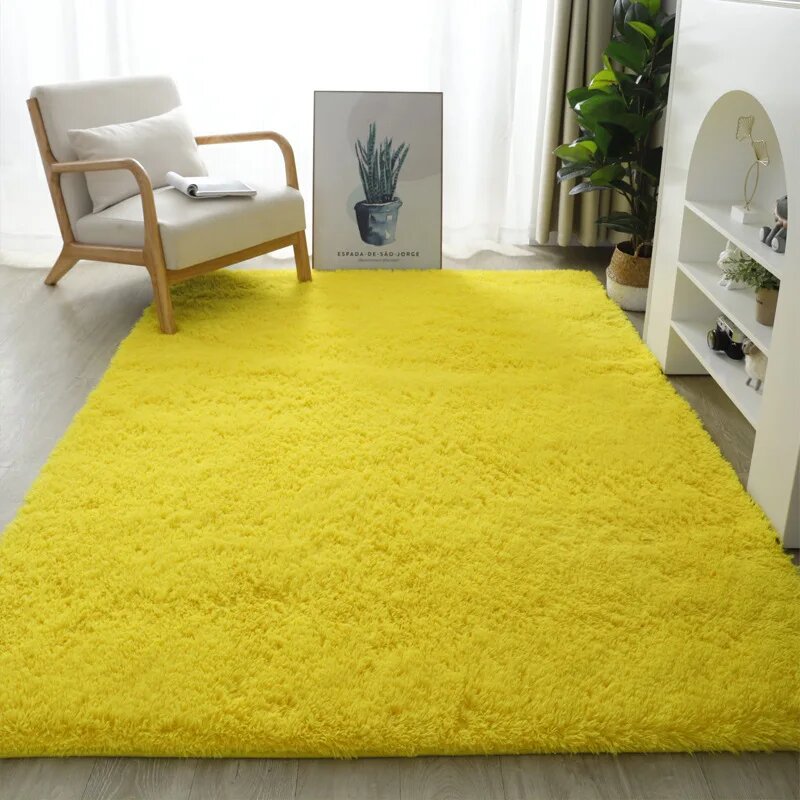 WESSD Фиолетовый Плюшевый Ковёр Желтый, 80x200cm, 11