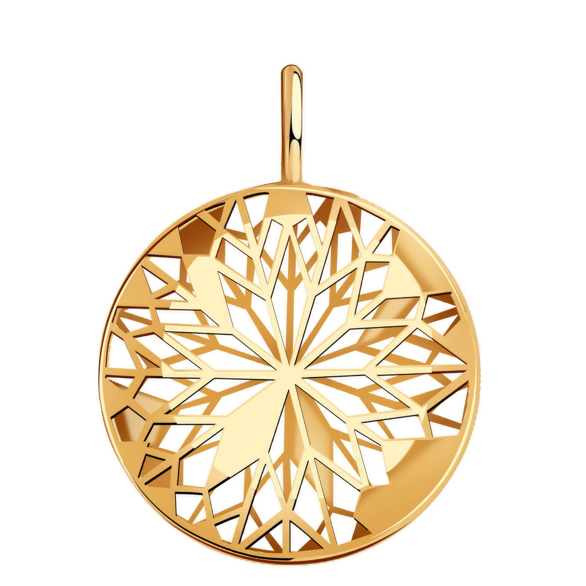 Подвеска, красное золото, 585 проба