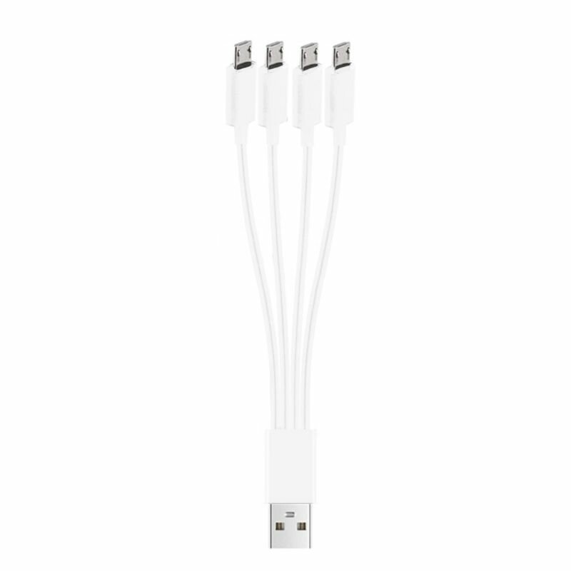 4-в-1 кабель Micro USB для зарядки, Белый - 20cm