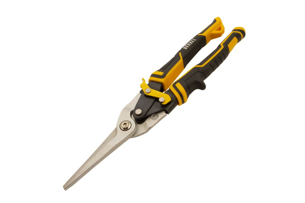 Ножницы по металлу 315мм прямой проходной рез сталь-CrMo трехкомп. рук-ки Denzel