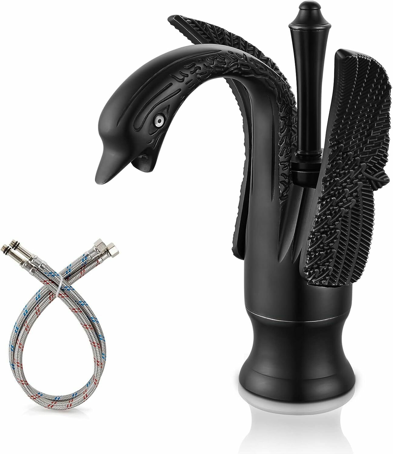 Кран для раковины в ванной комнате Swan, кран для раковины в форме лебедя с одной ручкой и одним отверстием, установка на палубе -sz