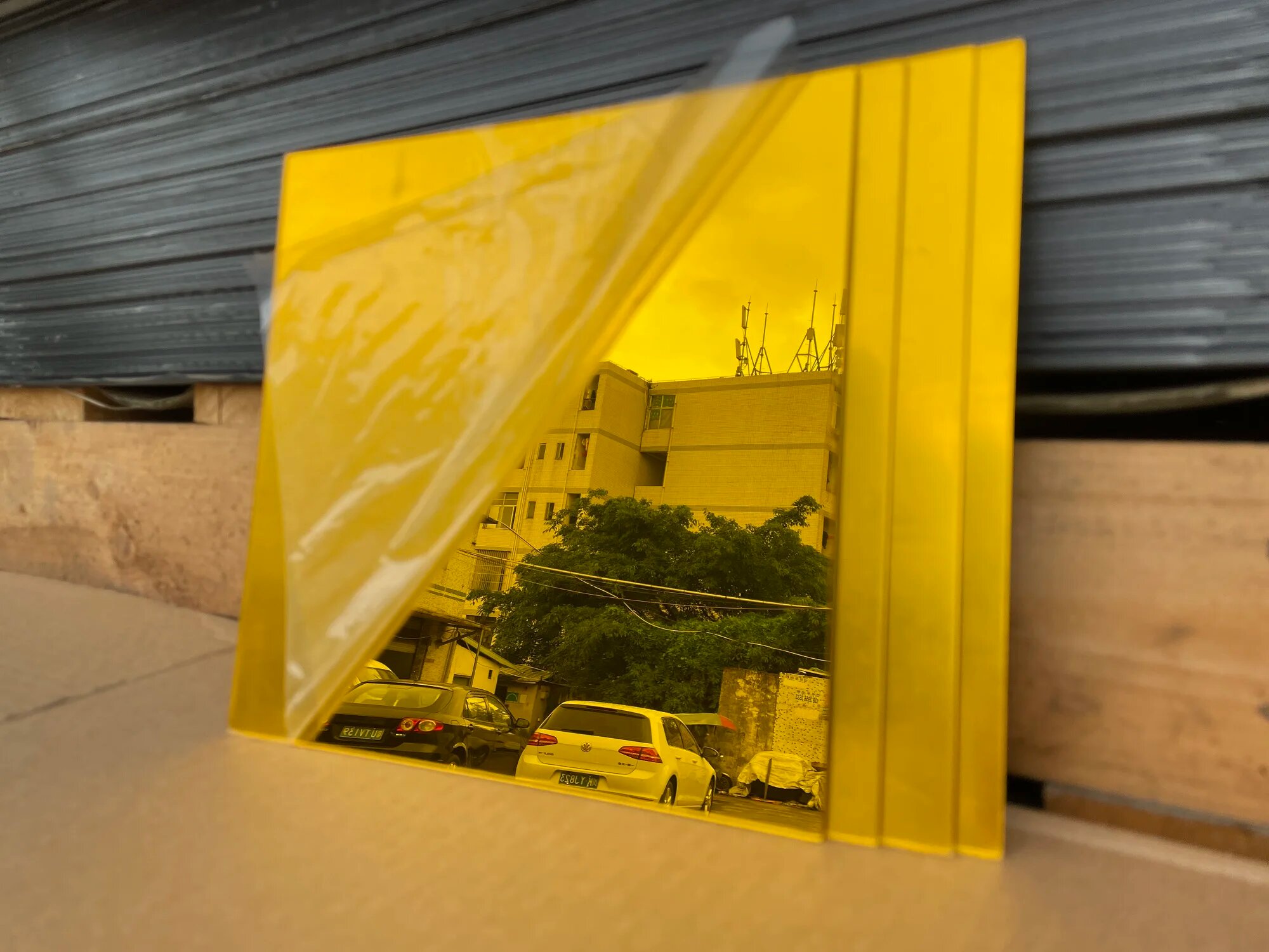 Цветной акриловый зеркальный лист 200*300 мм 2Pieces Per Pack, Dark Gold