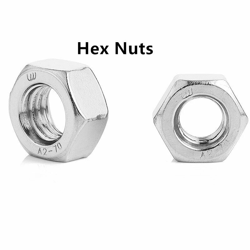 10 шт. нержавеющие гайки WHOOPEE из стали 304 8-32, Hex Nuts