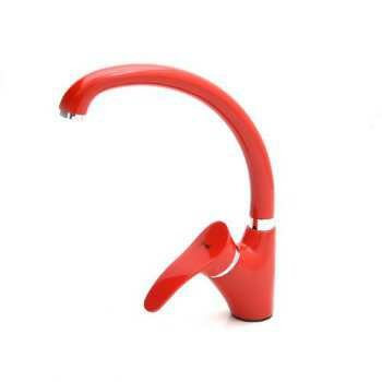 Смеситель для кухни боковой Ф40 на гайке Красный Frap F 4101-13