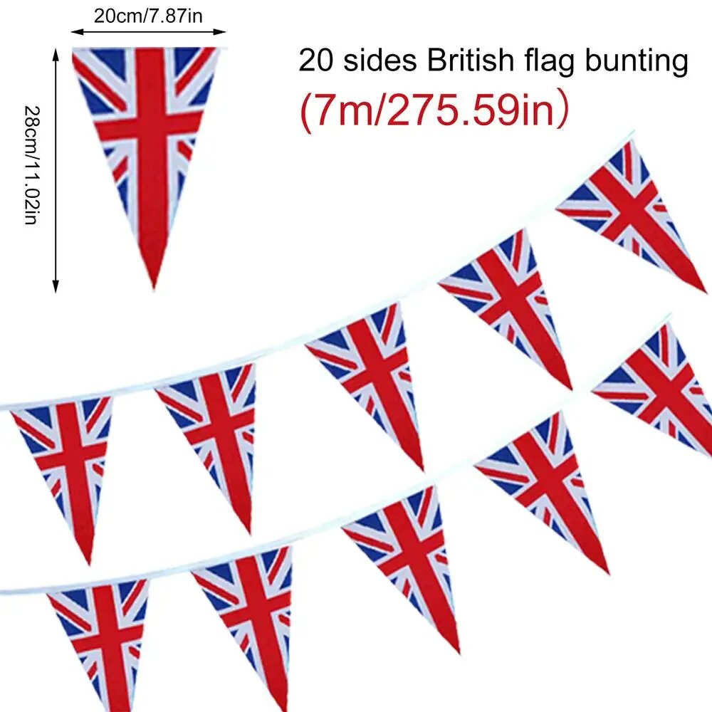Британский флаг-гирлянда Union Jack 20 sides