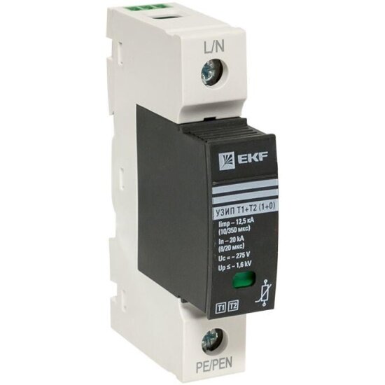 Устройство защиты от импульсных перенапряжений Ekf PROxima Т1+Т2, Iimp-12.5kA, In-20kA, Uc-275В, 1+0, OV12-1-501