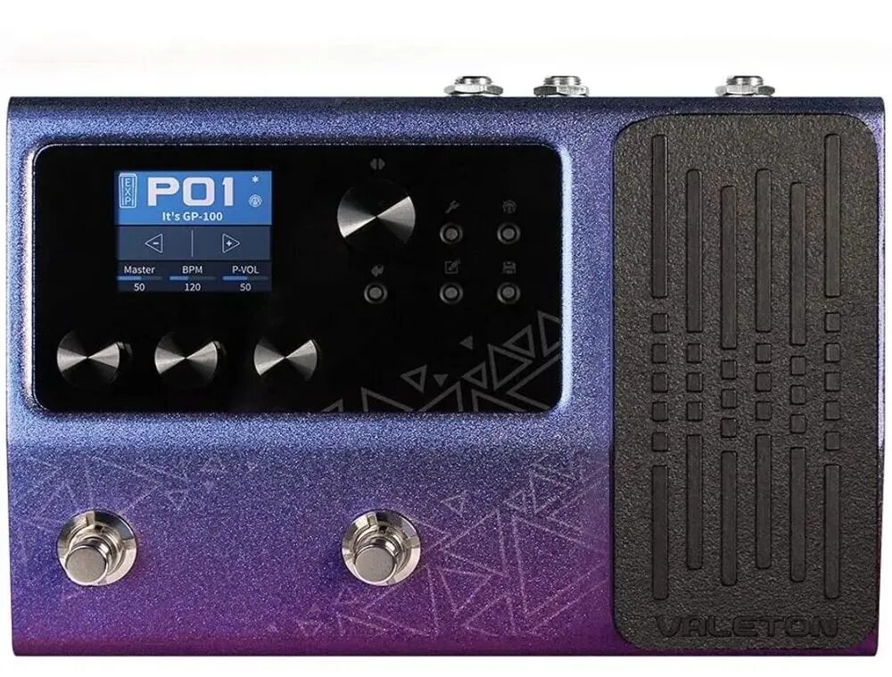 Valeton GP-100 Violet Моделирование гитарного бас-усилителя, IR Моделирование кабинета Мультиэффекты, с педалью экспрессии Стерео(Китайский системный язык)