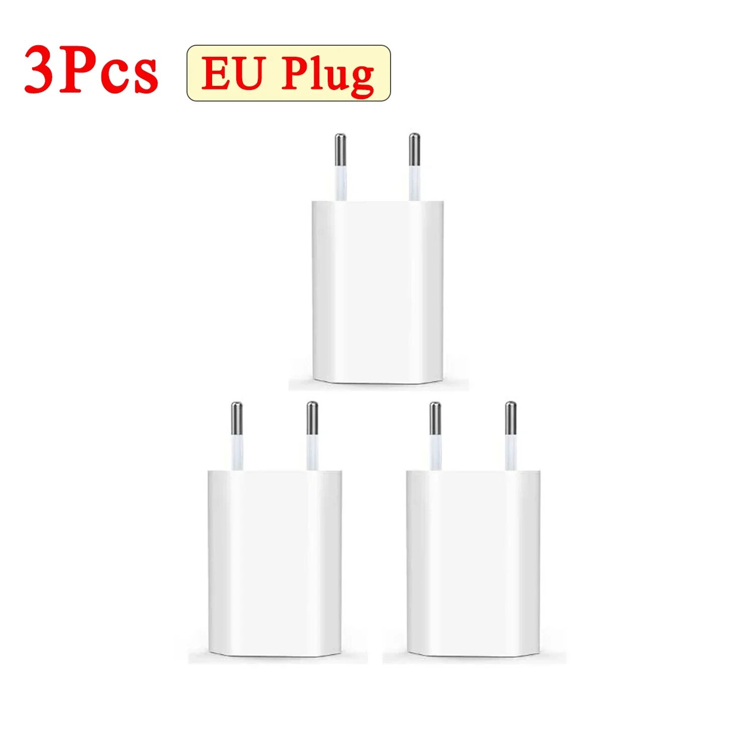 5/1 шт, зарядное устройство для телефона с вилкой европейского стандарта, 5 В/1 А, настенный USB-адаптер для домашнего путешествия для Xiaomi, Samsung, Huawei, Google, зарядное устройство для телефона, головной блок 3-EU Plug