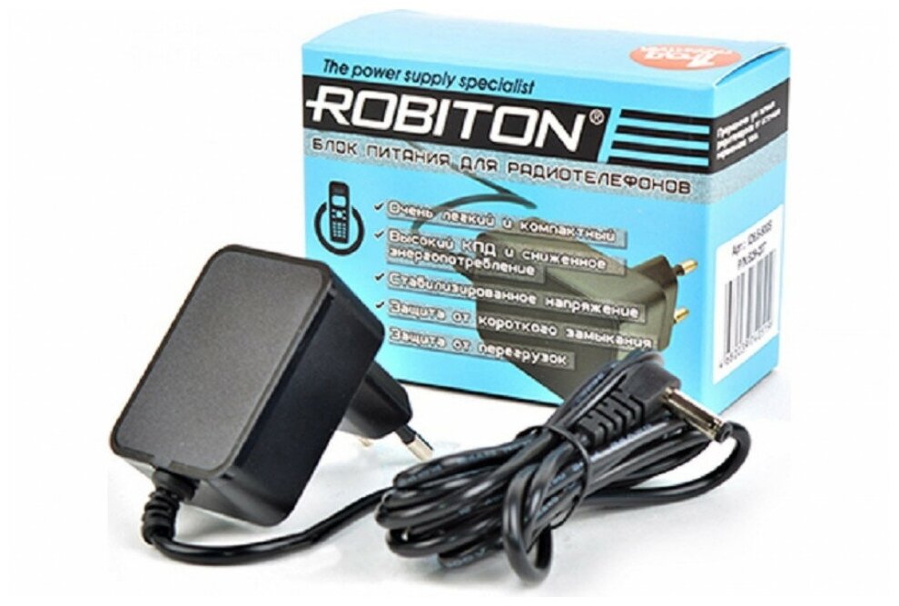 Блок питания ROBITON ID6.5-500S 6.5V-0.5A 4.8x1.7/15 (+)