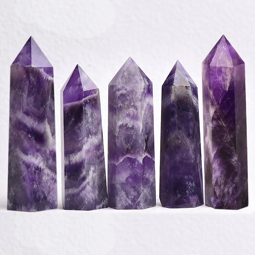 Розовый кварц аметист точечная палочка AierCrystal Фиолетовый, 1pc Size 40-50mm, Amethyst