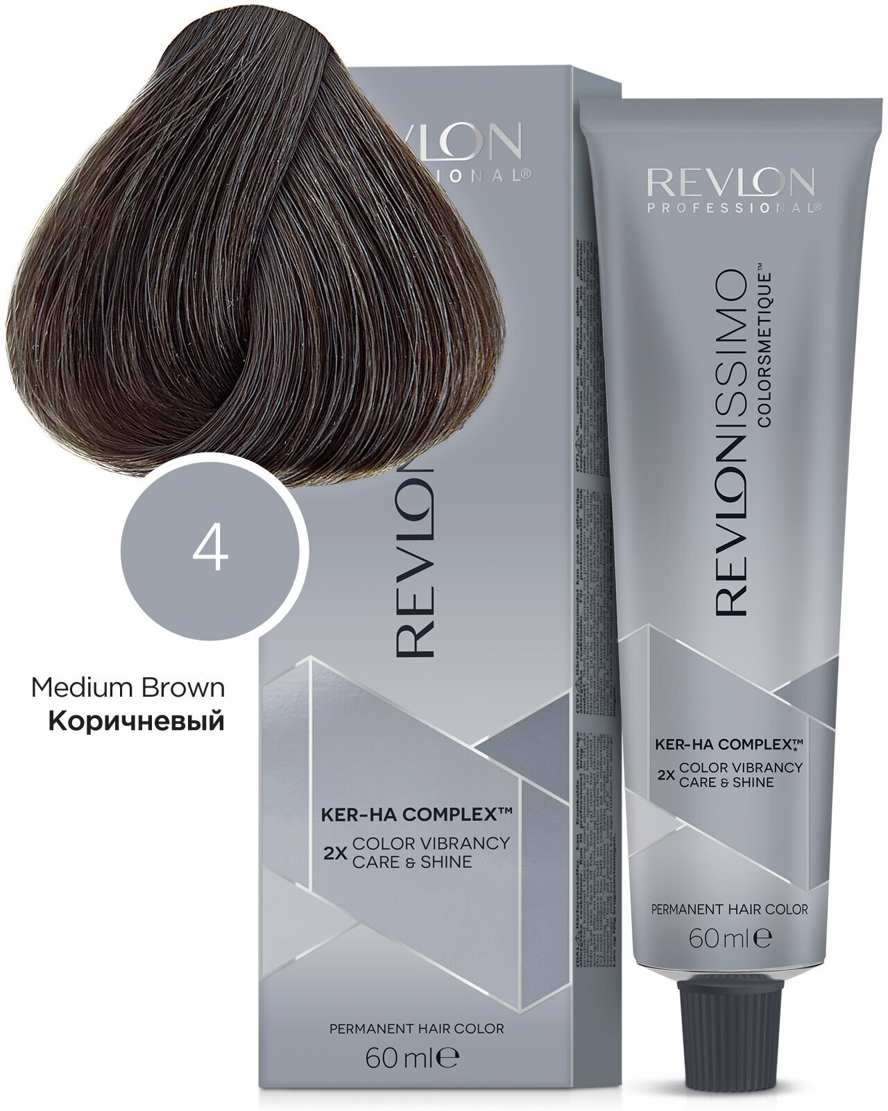 Revlon Professional Colorsmetique Ker-HA complex краска для волос 4 коричневый, 60 мл