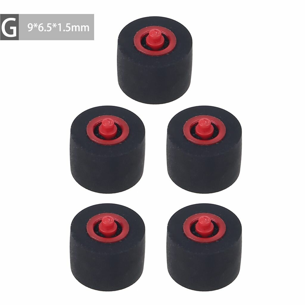 Запасные части для аудиооборудования, Резиновые нажимные ролики регистратора-9-6,5-1,5мм, 5 шт.