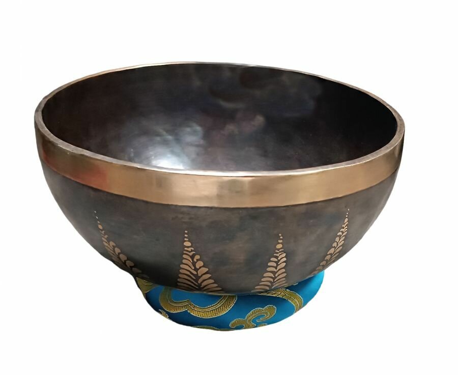 Кованая поющая чаша Fern leaves ( 26 см, нота: Ля#, 116 Гц)