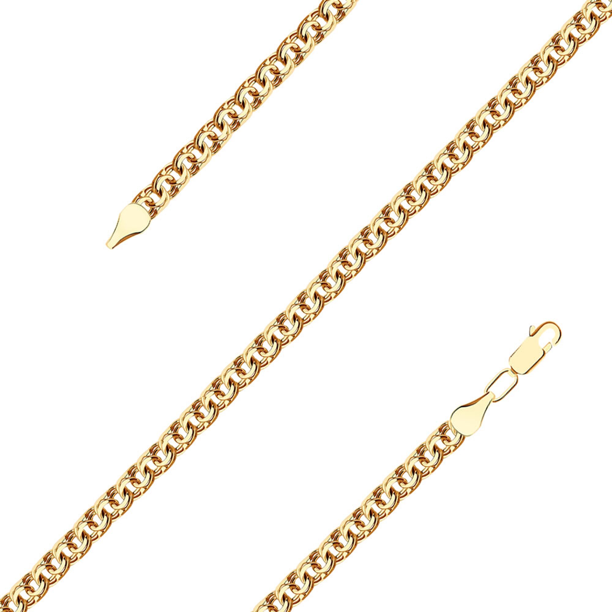 Браслет, красное золото, 585 проба