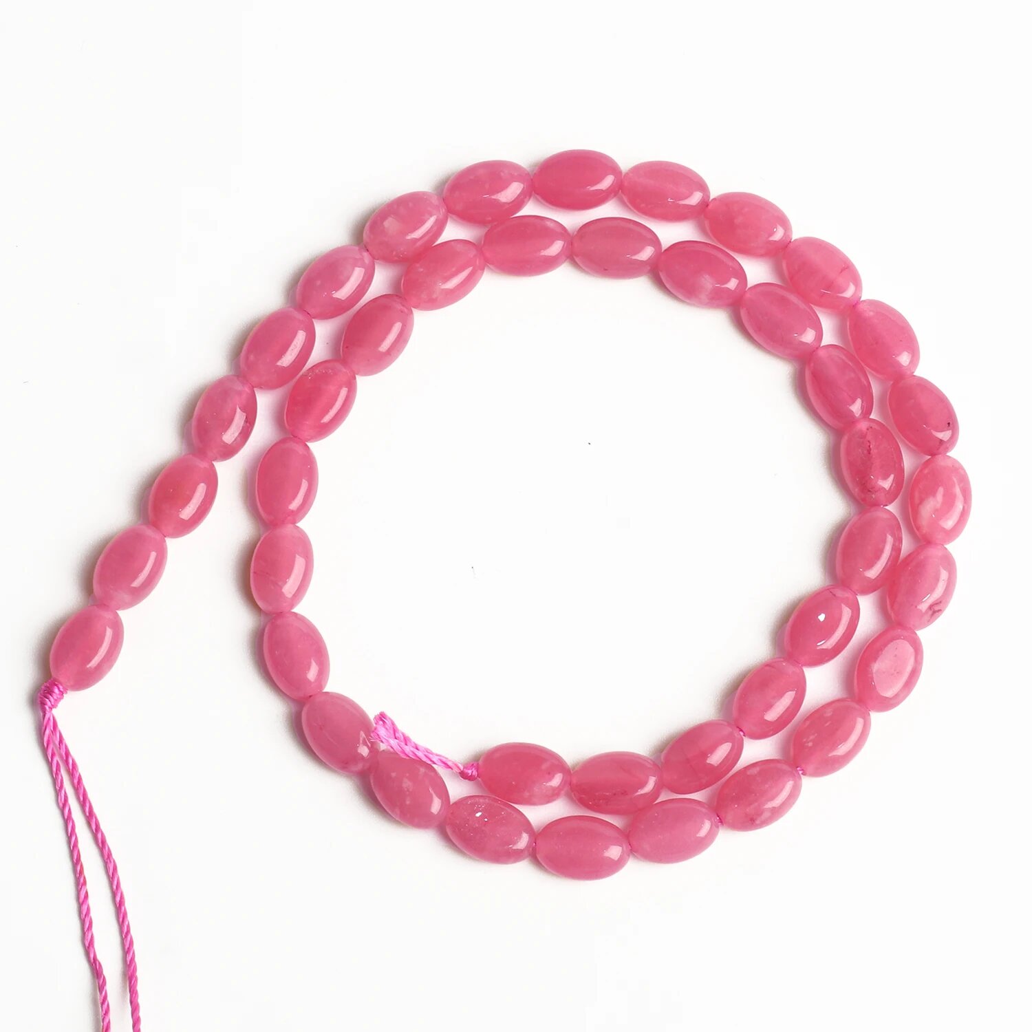 Розовые овальные бусины из нефрита и халцедона xilitata 9x6 мм