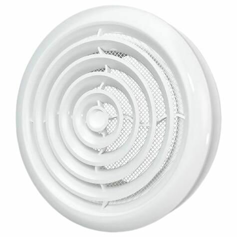 Диффузор приточно-вытяжной со стопорным кольцом и фланцем D125