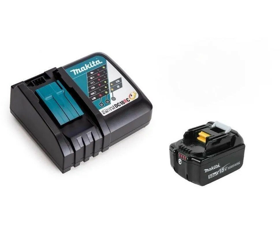 Набор Makita 191A55-0: Аккумулятор BL1850B (18В, 5.0Ач, Li-Ion)+ зарядное устройство DC18RС Makita