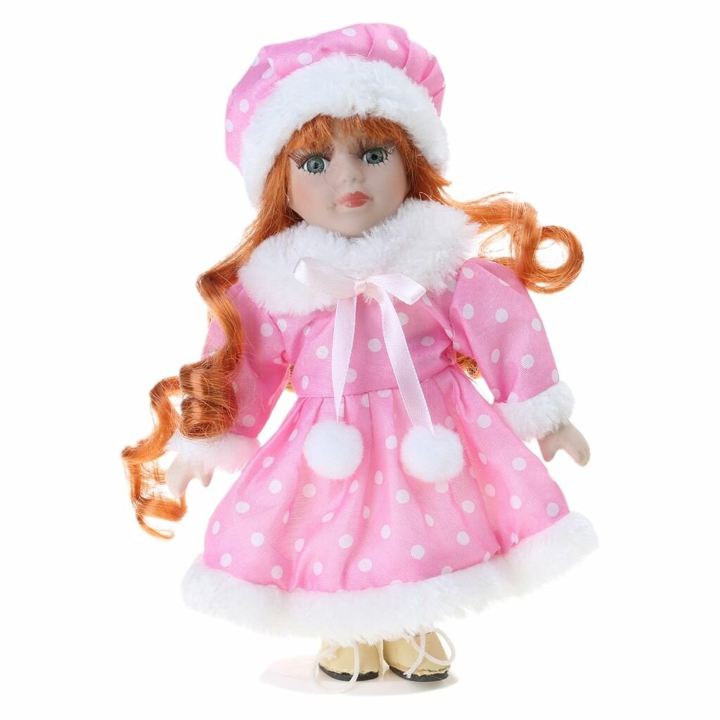 Керамическая кукла подарочная кукла-розовая