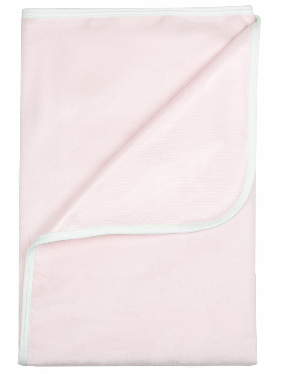 Пелёнка Bamboola непромокаемая, тёплая, для кроватки, из велюра, 60х90 см, Розовый