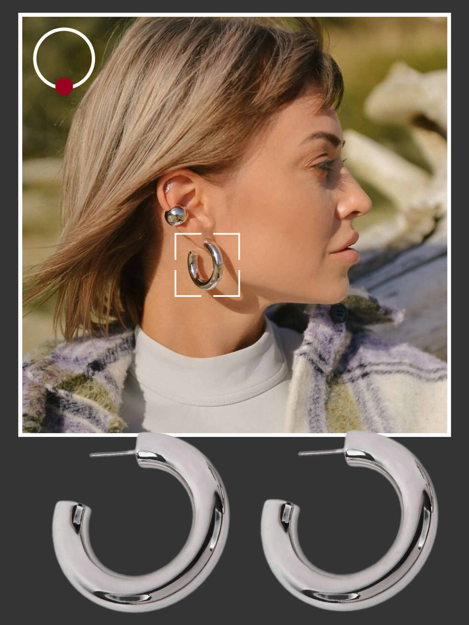 Серьги конго, пусеты