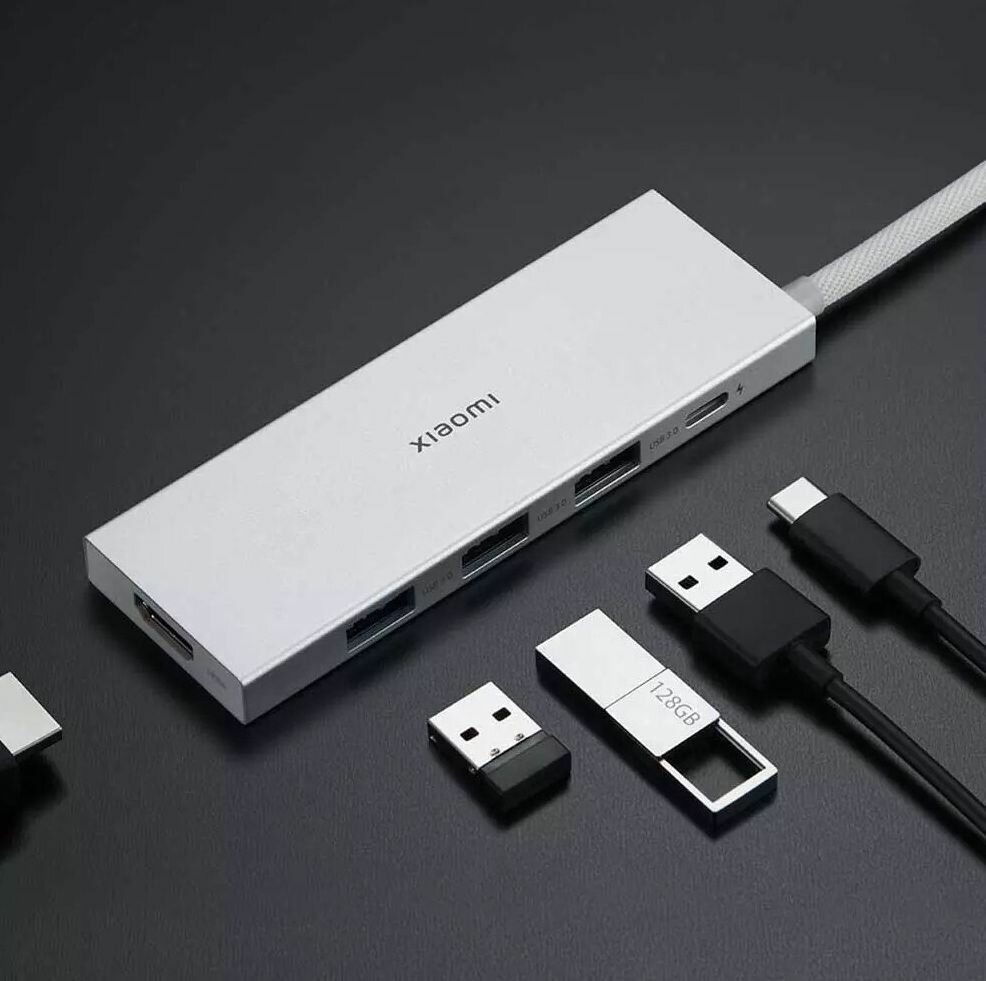 Док-станция Mijia 5в1 с USB Type-C USB3.0 HDMI 4K PD100W (XMDS05YM)